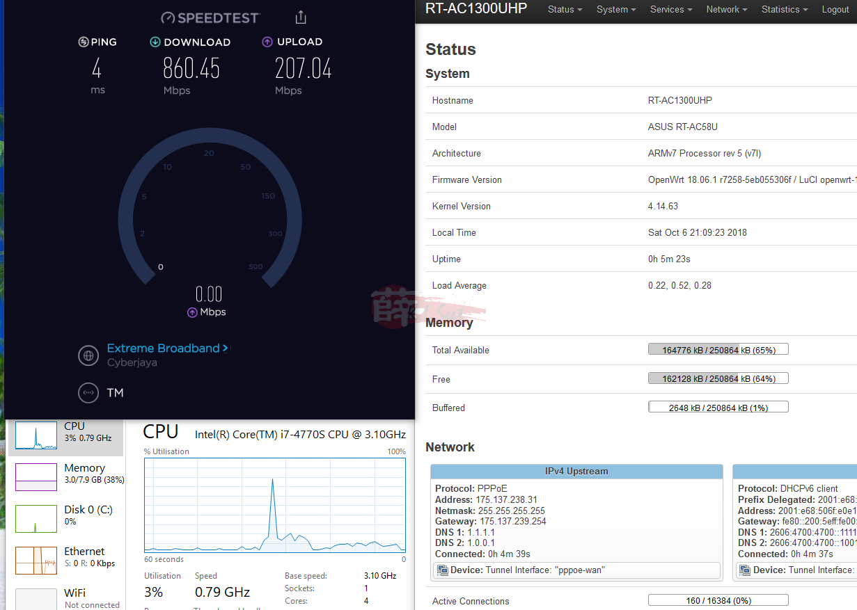 TM Unifi Turbo Upgrade 800Mbps SpeedTest - OpenWRT Devices